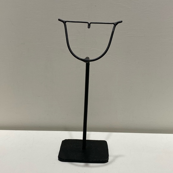 Other | African Mask Display Stand Matte Black Iron Medium | Poshmark
